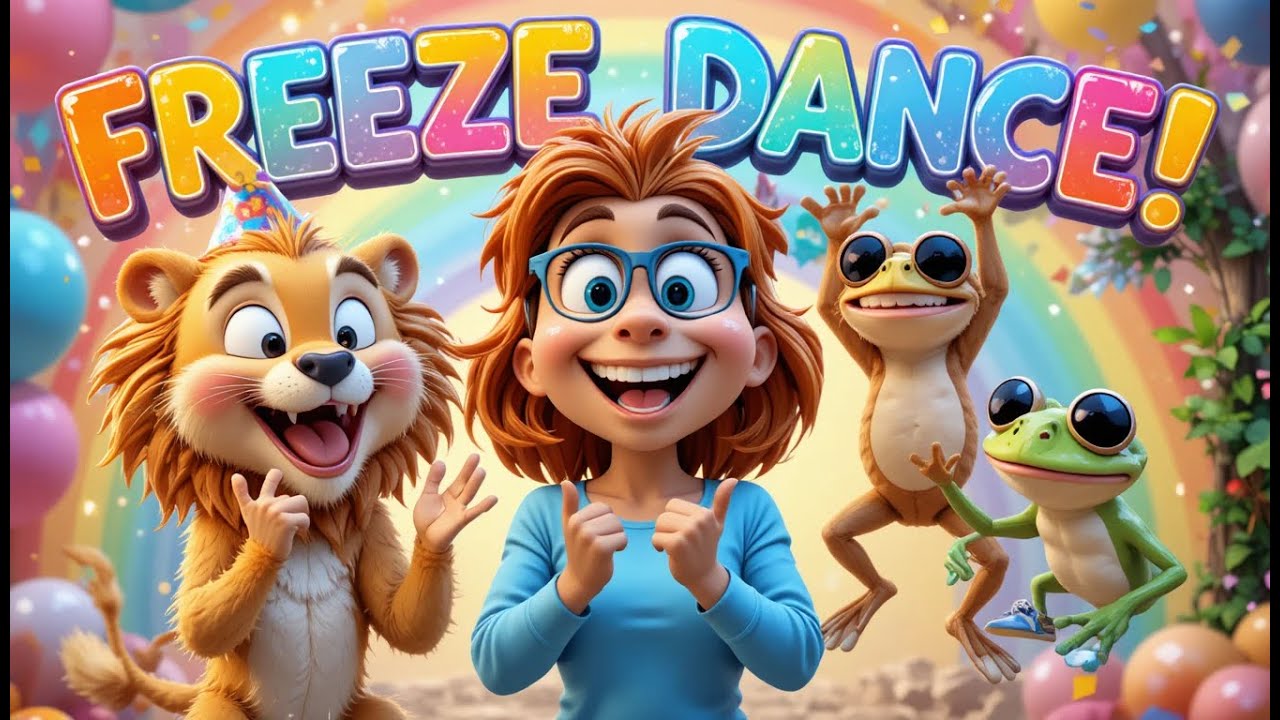 🐵🐘🐸 Freeze Dance Animals Song | Fun Dance for Toddlers & Kids | Monkey ...