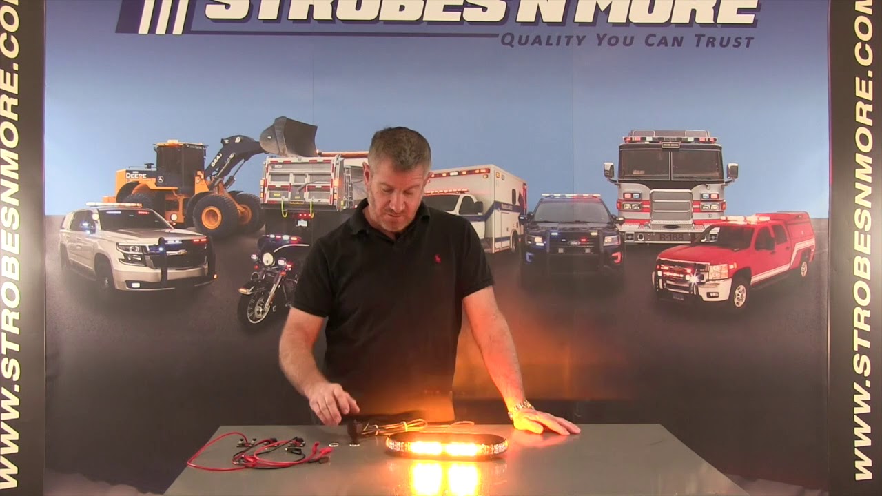 Strobes N' More Dual Color Millennium Mini Lightbar - YouTube