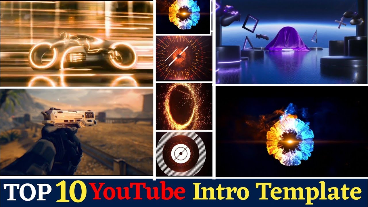 Top 10 Best YouTube Intro Template | No Copyright | ahmad editing ...