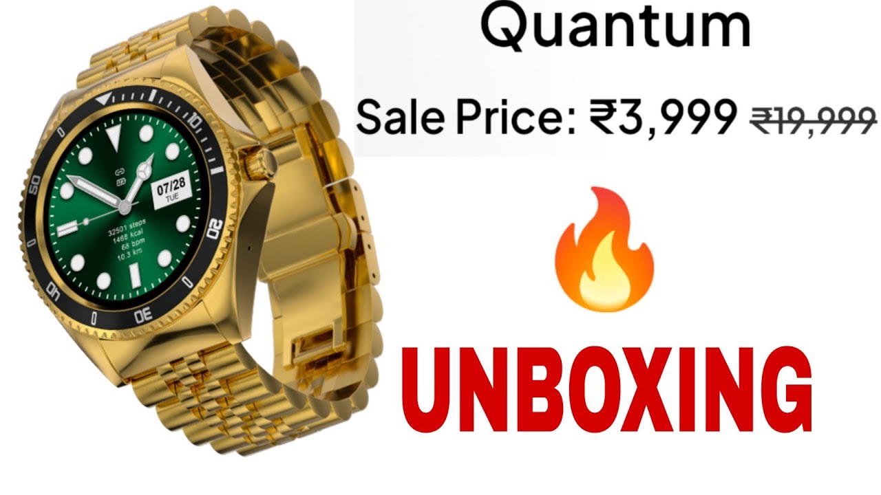 Fire⚡Boltt | Quantum Smart Watch Unboxing | Gold Edition | Color ...