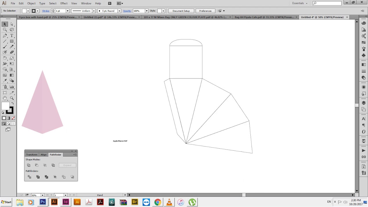 Cone Shape Box - YouTube