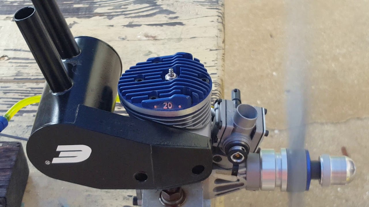 20cc Evolution RC Gas Engine Running on OS Glowplug - part 2 - YouTube