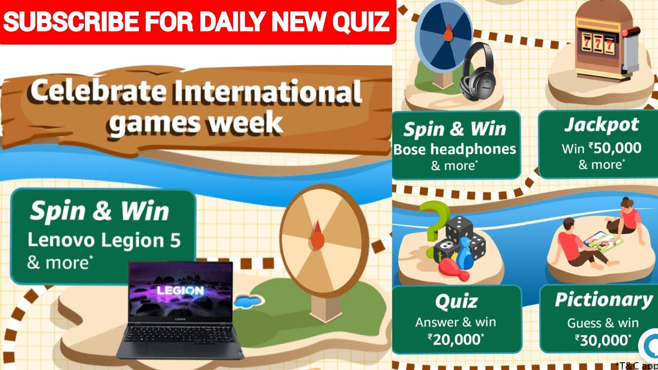 Amazon Celebrate International Game Week Quiz Answers Today | Amazon ...