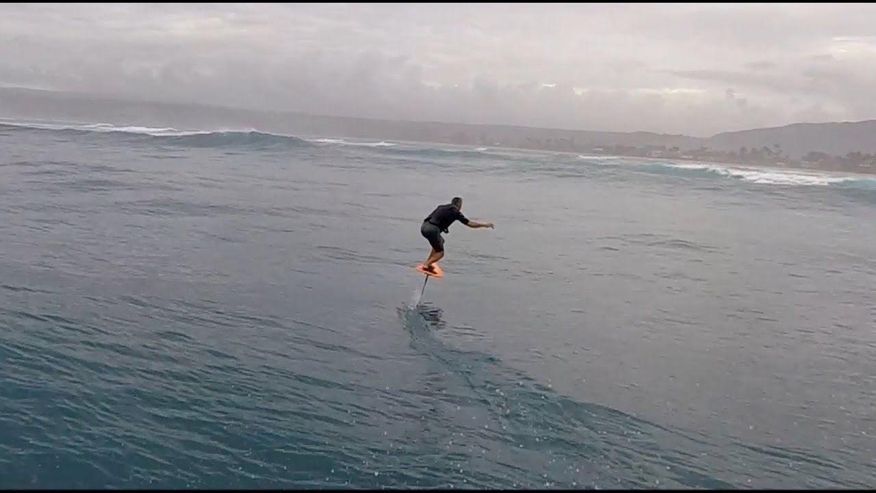 Tow in foiling with the Ke Nalu Iwa 580 - YouTube
