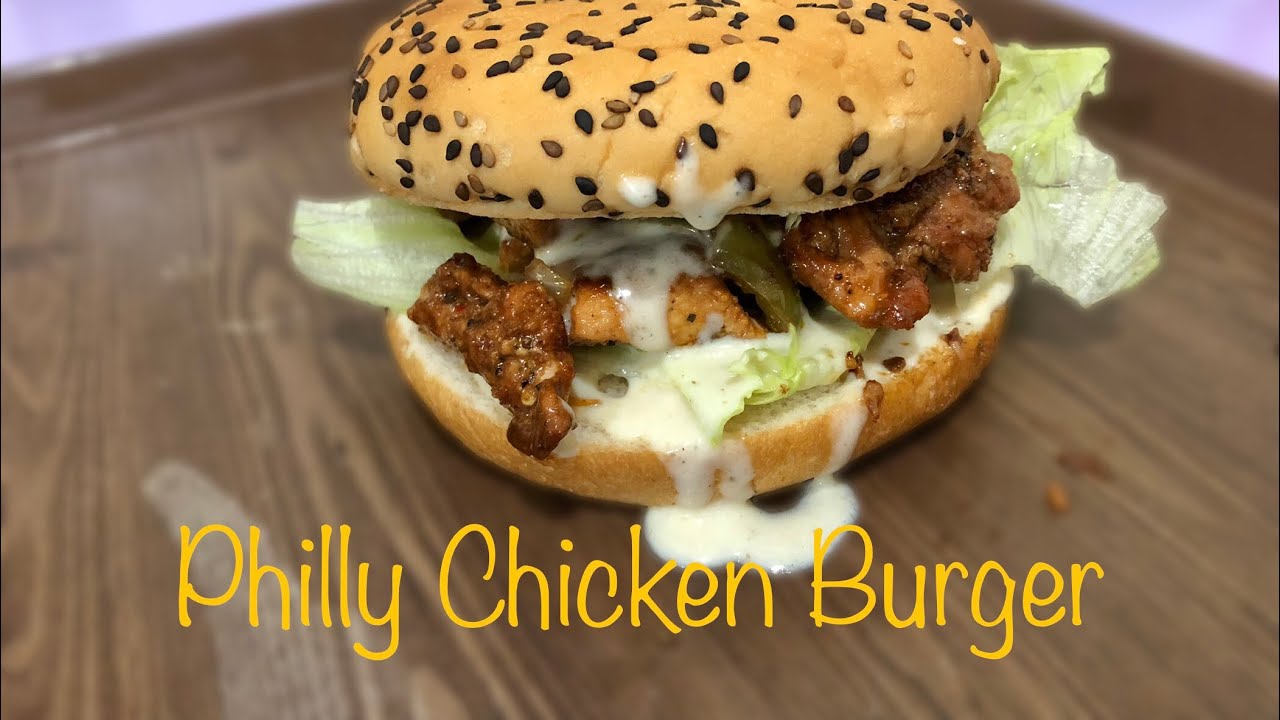 #burgers #burgerrecipe Philly chicken Burger | chicken Burger 🍔 - YouTube