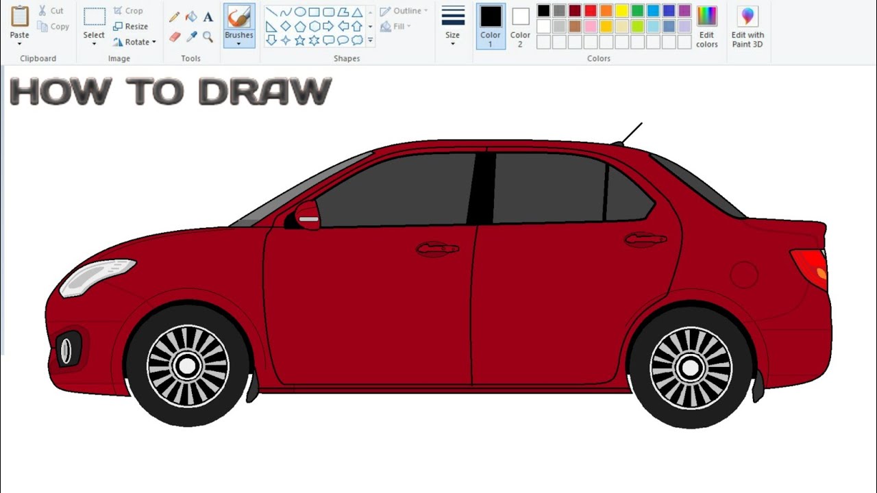 How to draw SWIFT DZIRE Car step by step | Drawing Suzuki Swift Dzire ...