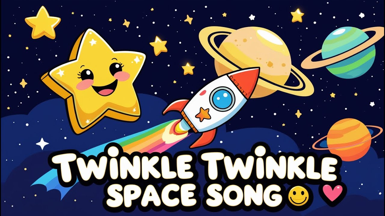Twinkle Twinkle Little Star 🚀 Space Adventure Song for Preschoolers ...