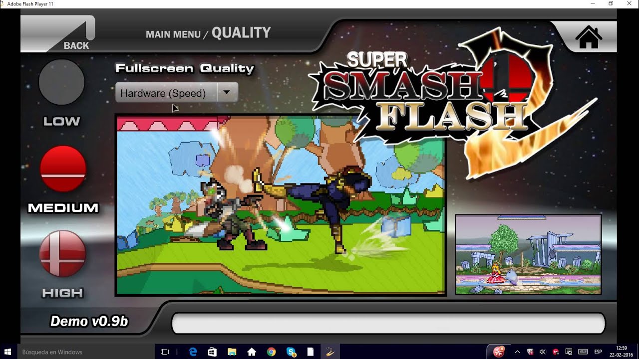 como descargar e instalar super smash flash 2 para pc - YouTube