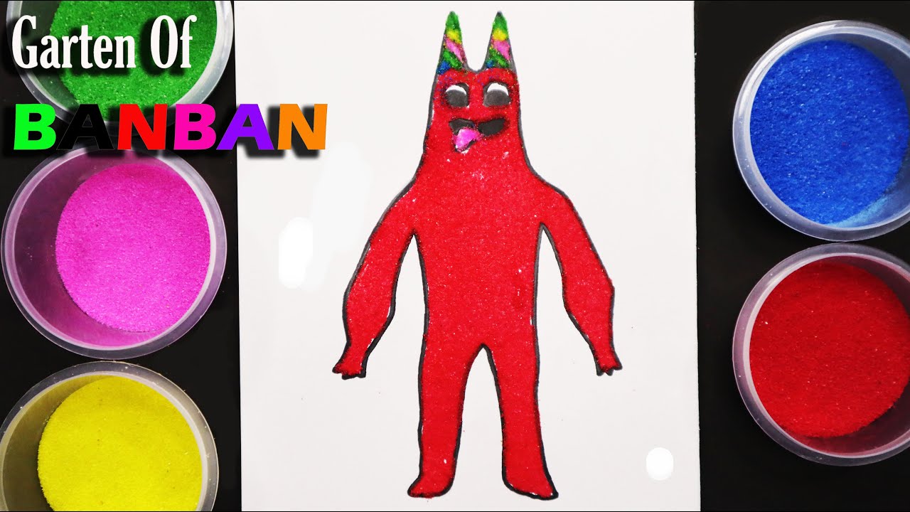 How to Colored sand painting BANBAN from Garten of Banban2. l Bee ...