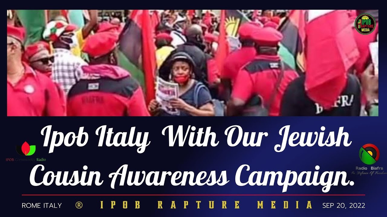 Ipob Italy With Our Jewish Cousins In Rome Awareness Campaign | Sep 20 ...