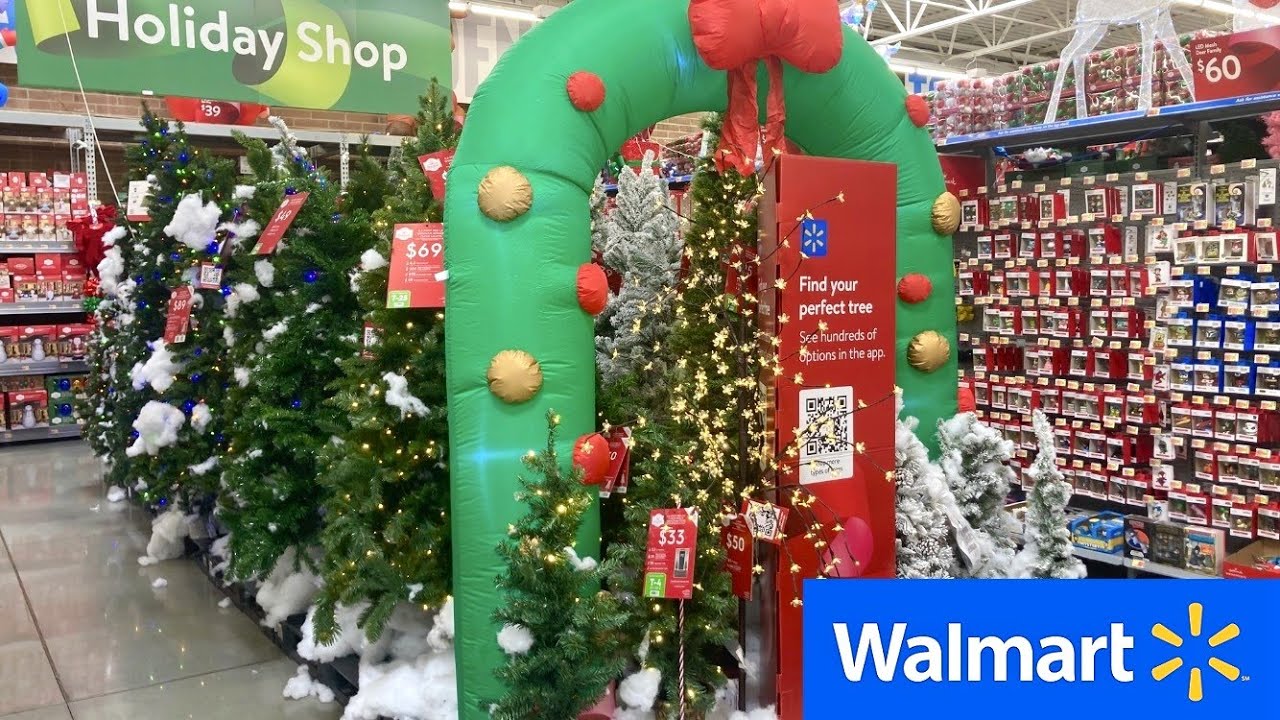 WALMART CHRISTMAS TREES CHRISTMAS DECORATIONS ORNAMENTS SHOP WITH ME ...