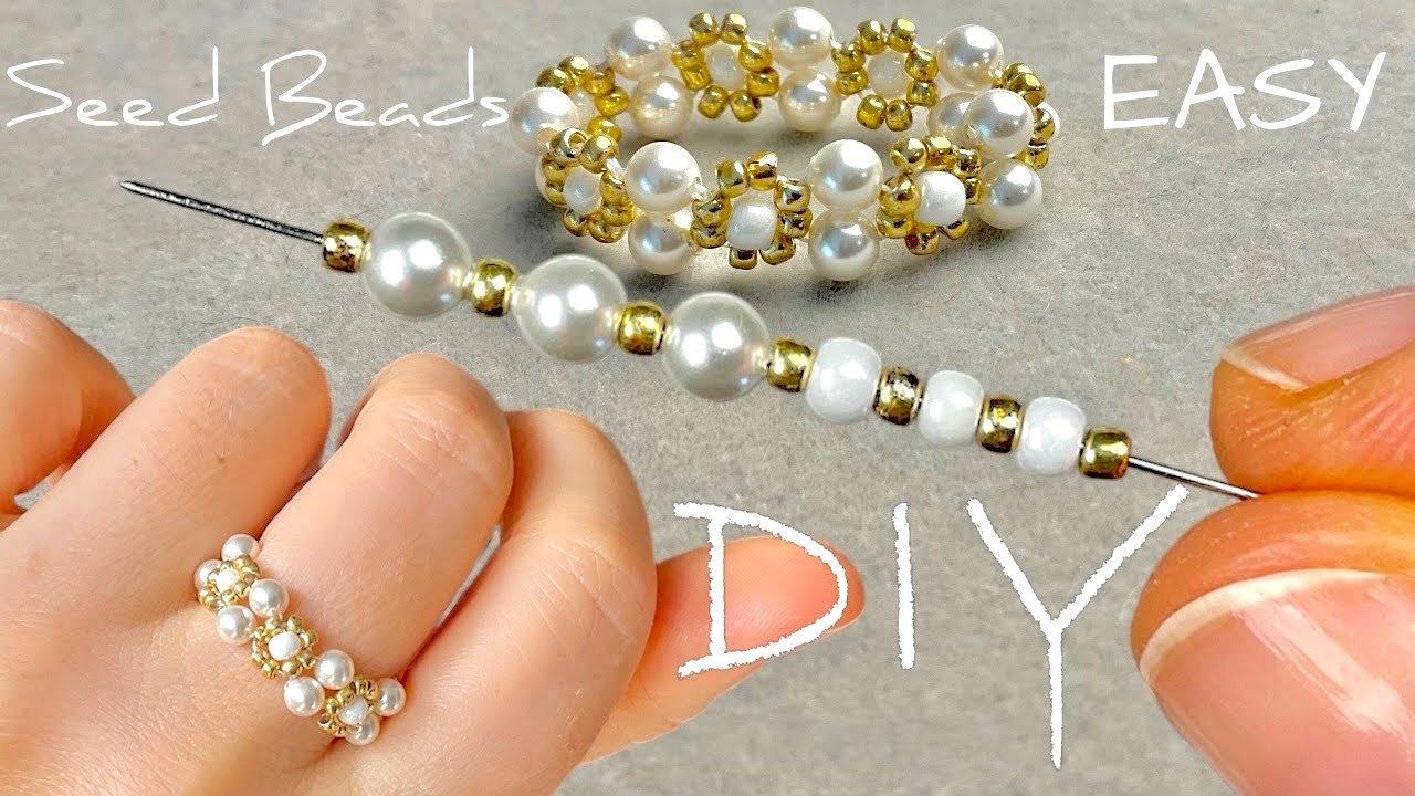 Super Easy Seed Bead Ring Tutorial: Beads Flower Making | Beading Tutorials - YouTube