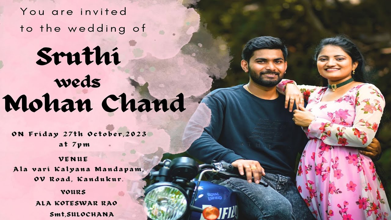 SRUTHI weds MOHAN CHAND - YouTube