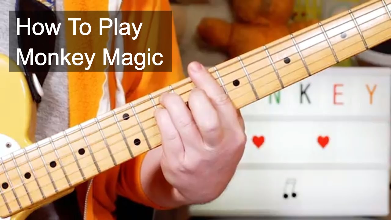 'Monkey Magic TV Theme' Godiego Guitar Lesson - YouTube