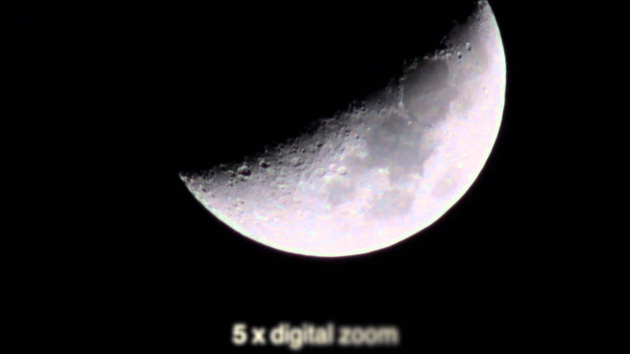 The Moon,Canon T3i 600d 75-300 0-10x digital test footage. - YouTube