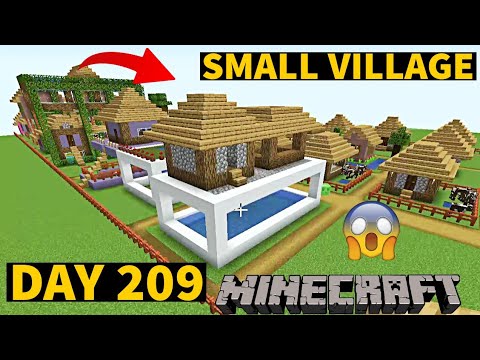 I build Small Village in Minecraft Creative mode 2023 Day 209 - YouTube