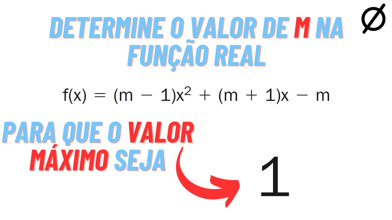 261. Determine o valor de m na função real f(x)=(m-1)x^2+(m+1)x-m para ...