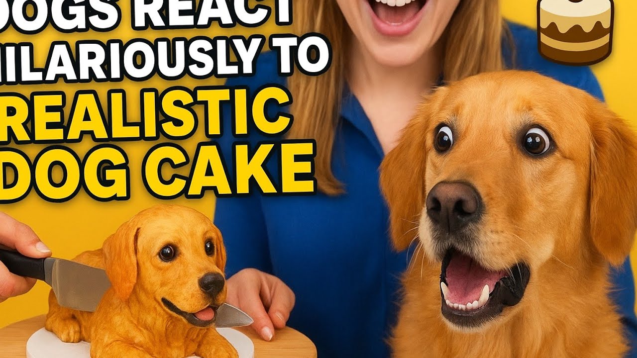 “Dogs React Hilariously to Realistic Dog Cakes 🐶🎂”#FunnyDogReactions ...