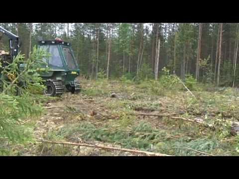 Forwarder ENTRACON Delaware (LogLander) with tracks - YouTube