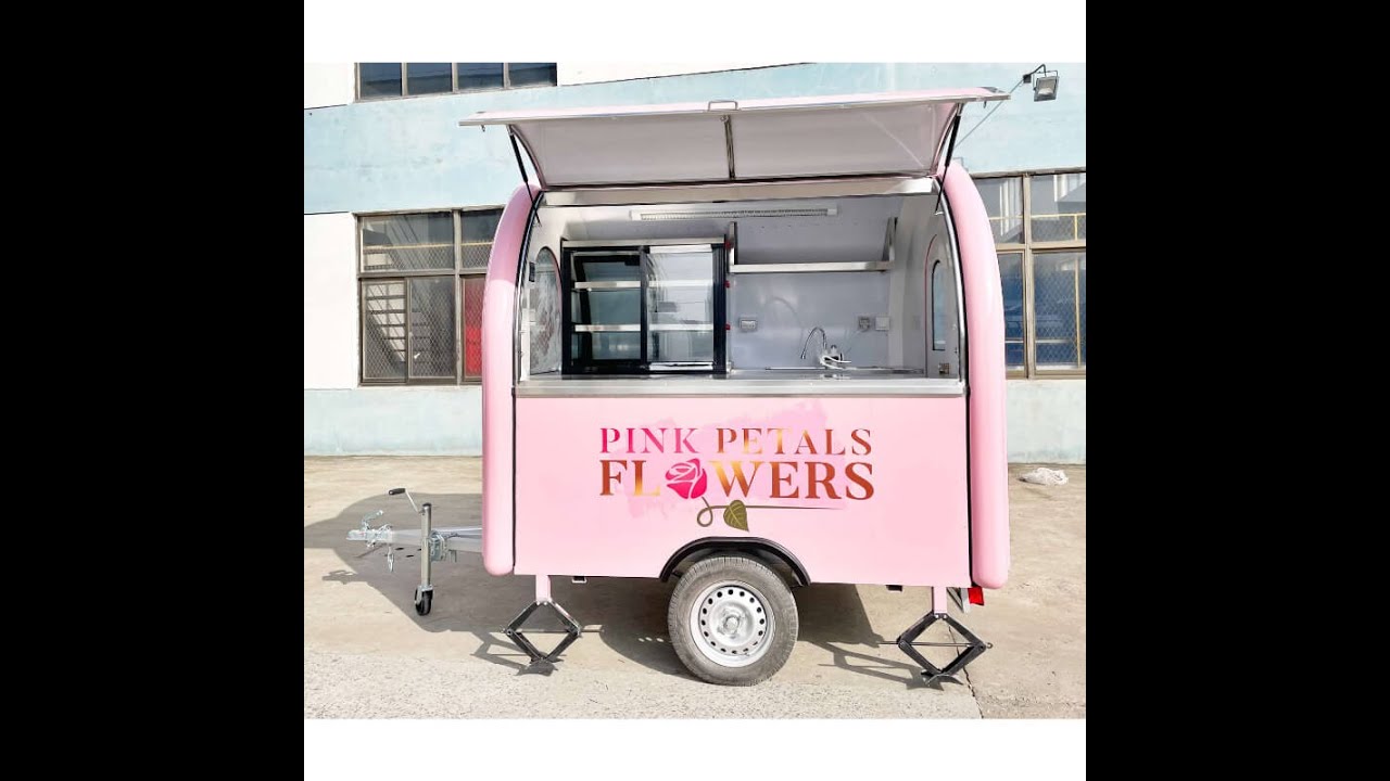 Mobile Flower Cart: 7 ft Rounder model with Arete Food Trailers - YouTube