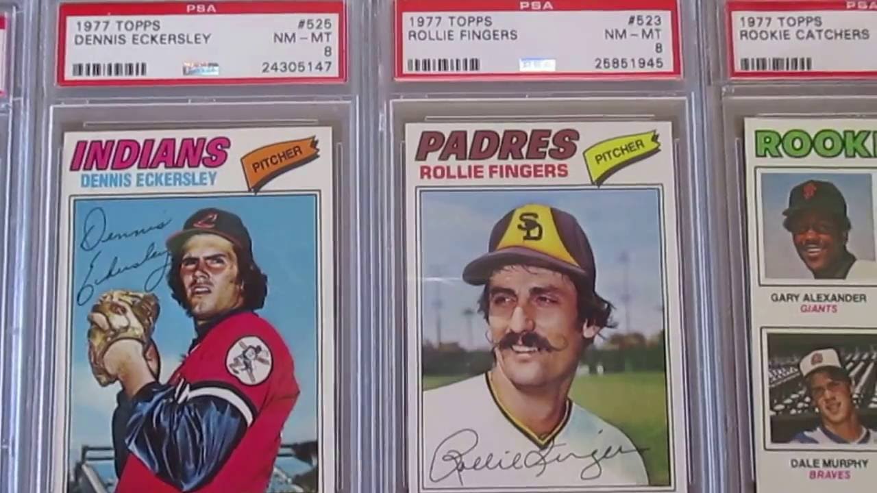 Vintage PSA Baseball card collection 1977 - YouTube