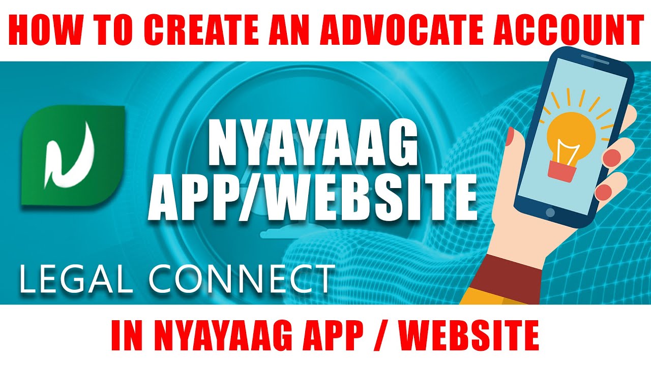 How to create an advocate account in nyayaag app & website - YouTube