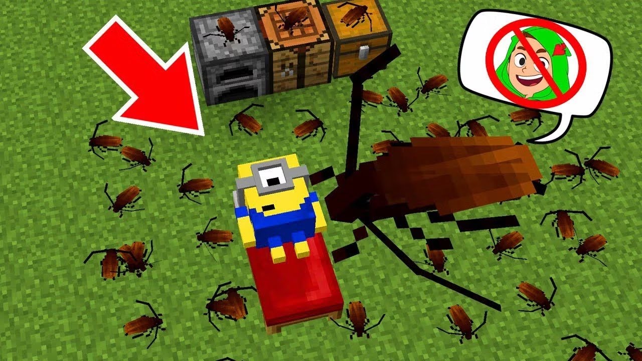 MINIONS FOUND A MUTANT COCKROACH IN THE 10000 APOCALYPSE IN MINECRAFT ...