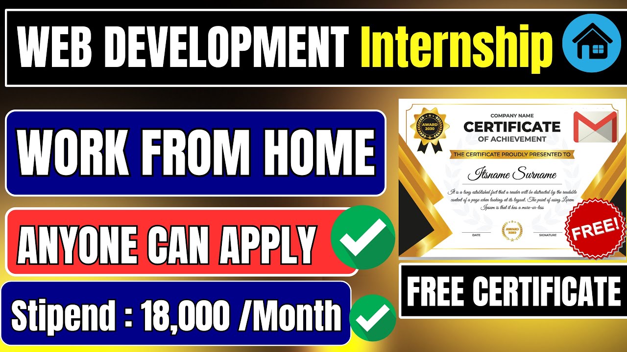 𝐖𝐄𝐁 𝐃𝐄𝐕𝐄𝐋𝐎𝐏𝐌𝐄𝐍𝐓 100% Work from Home | Internships | Free Online ...