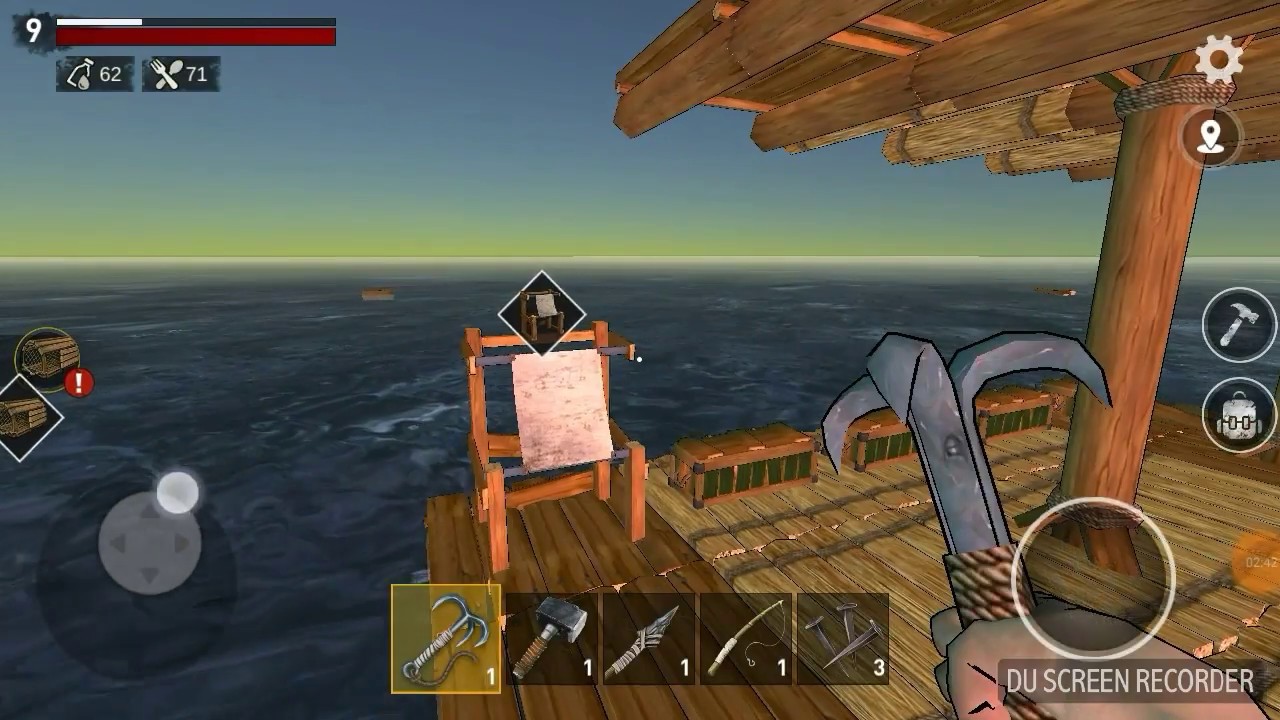 The boat does nothing! Also i lost footage :( // RAFT: mobile edition ...