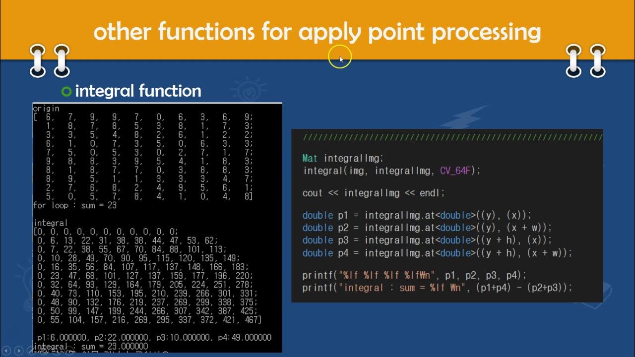 OpenCV Lecture - 5. point processing (6/6) : integral function - YouTube