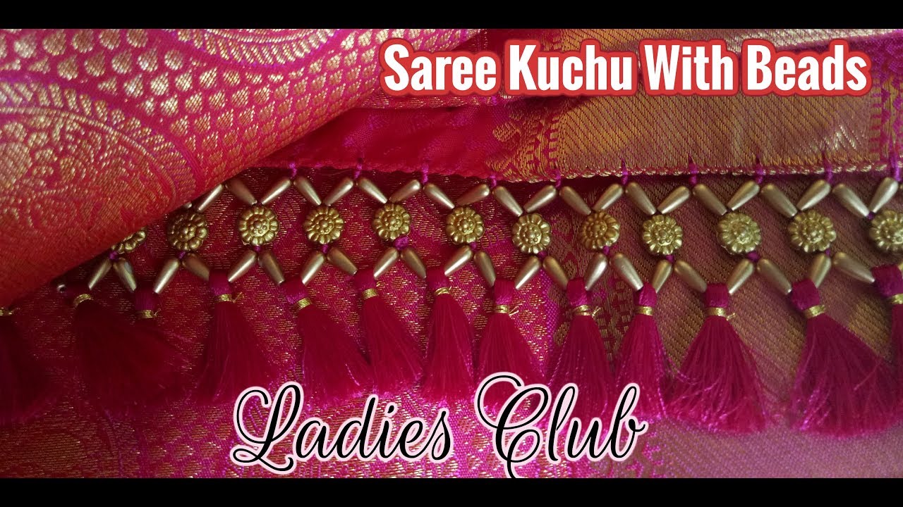 Saree Kuchu I Saree Tassels Making with Beads New Design I Gonde ...