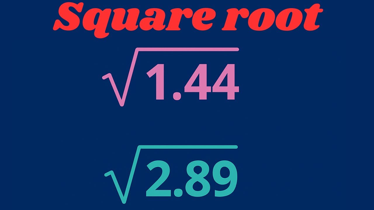 How to calculate square root of decimal numbers without using ...