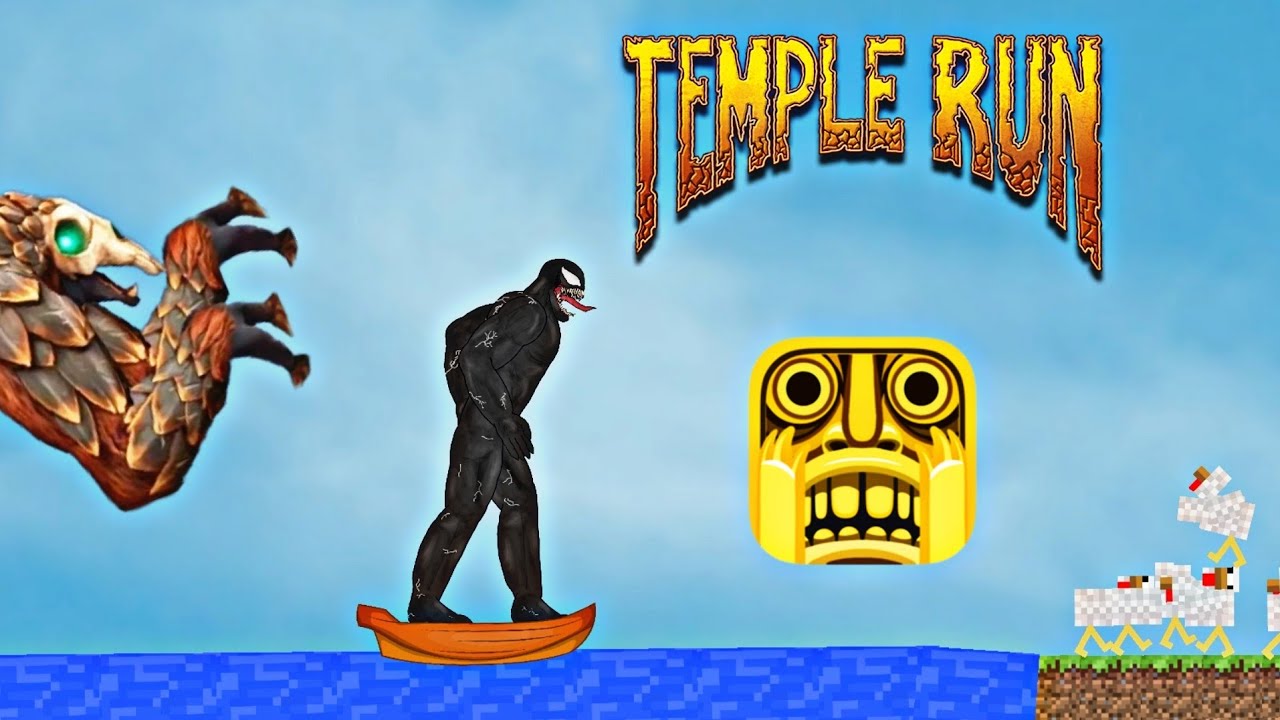 Venom in the World of Minecraft | Temple Run animation - YouTube