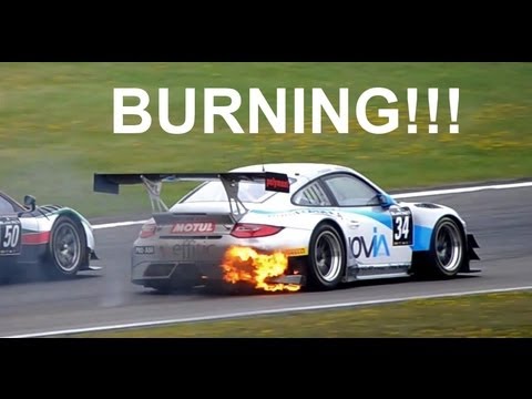BURNING PORSCHE 911 GT3 R!! [1000km Nürburgring] - YouTube