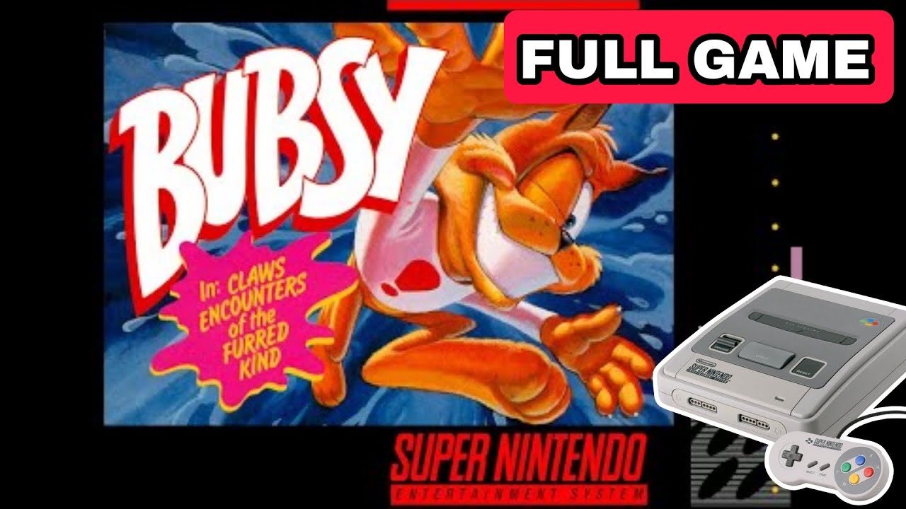 Bubsy (1993) Gameplay Walkthrough FULL GAME [SNES] - YouTube