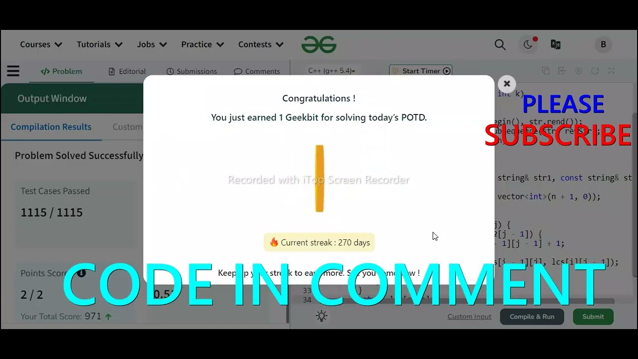 GFG POTD 23/05/2024 IN C++ MOST IMPORTANT INFORMATION | CODE IN COMMENT ...