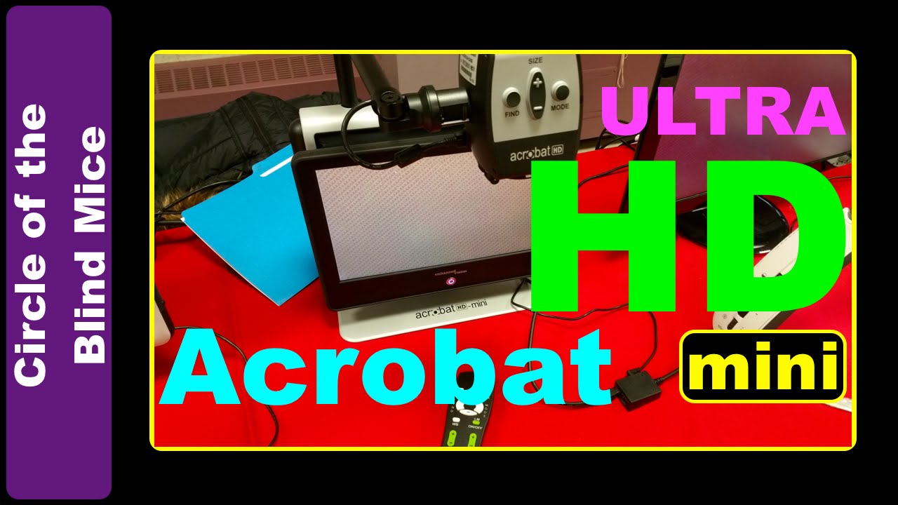 Acrobat Ultra HD Mini LCD 13" CCTV / Low Vision Assistive Tech - YouTube