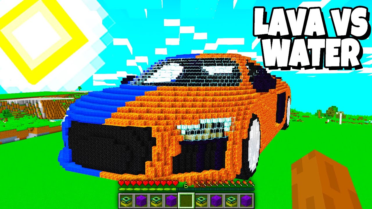 I found THE BIGGEST LAVA vs WATER CAR in Minecraft! This is THE BIGGEST ...
