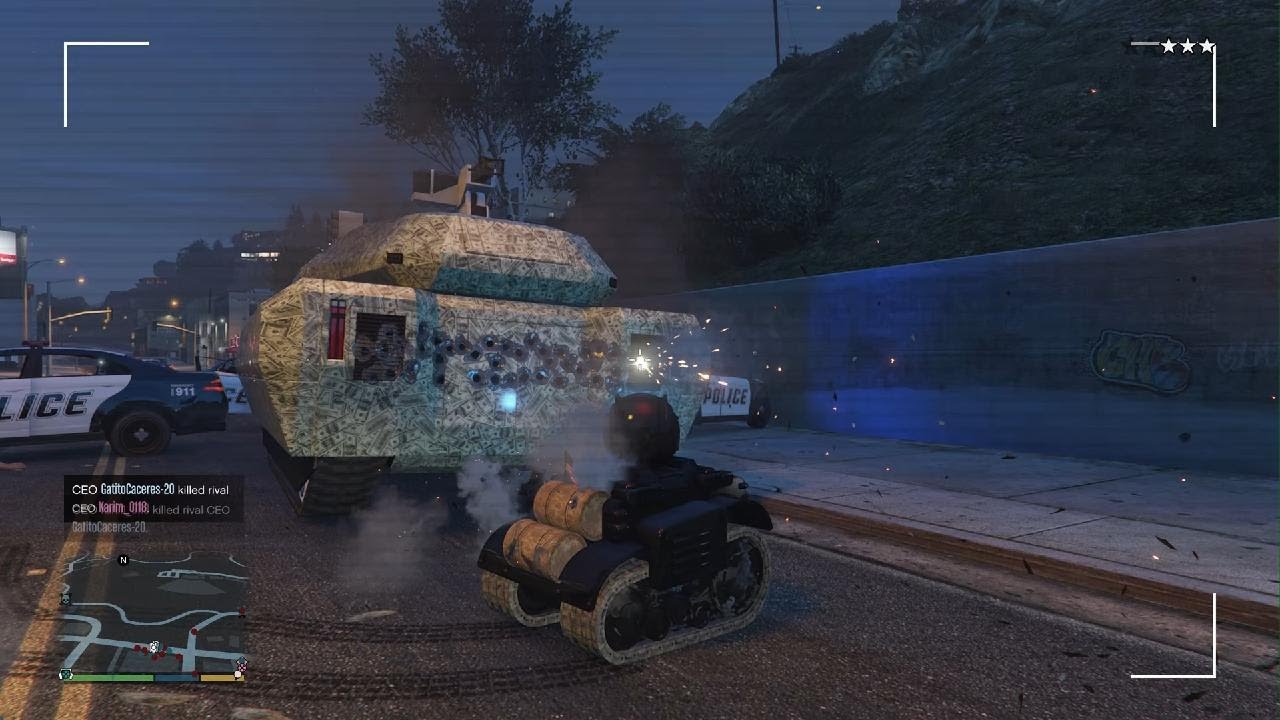 Grand Theft Auto V blew up tank - YouTube