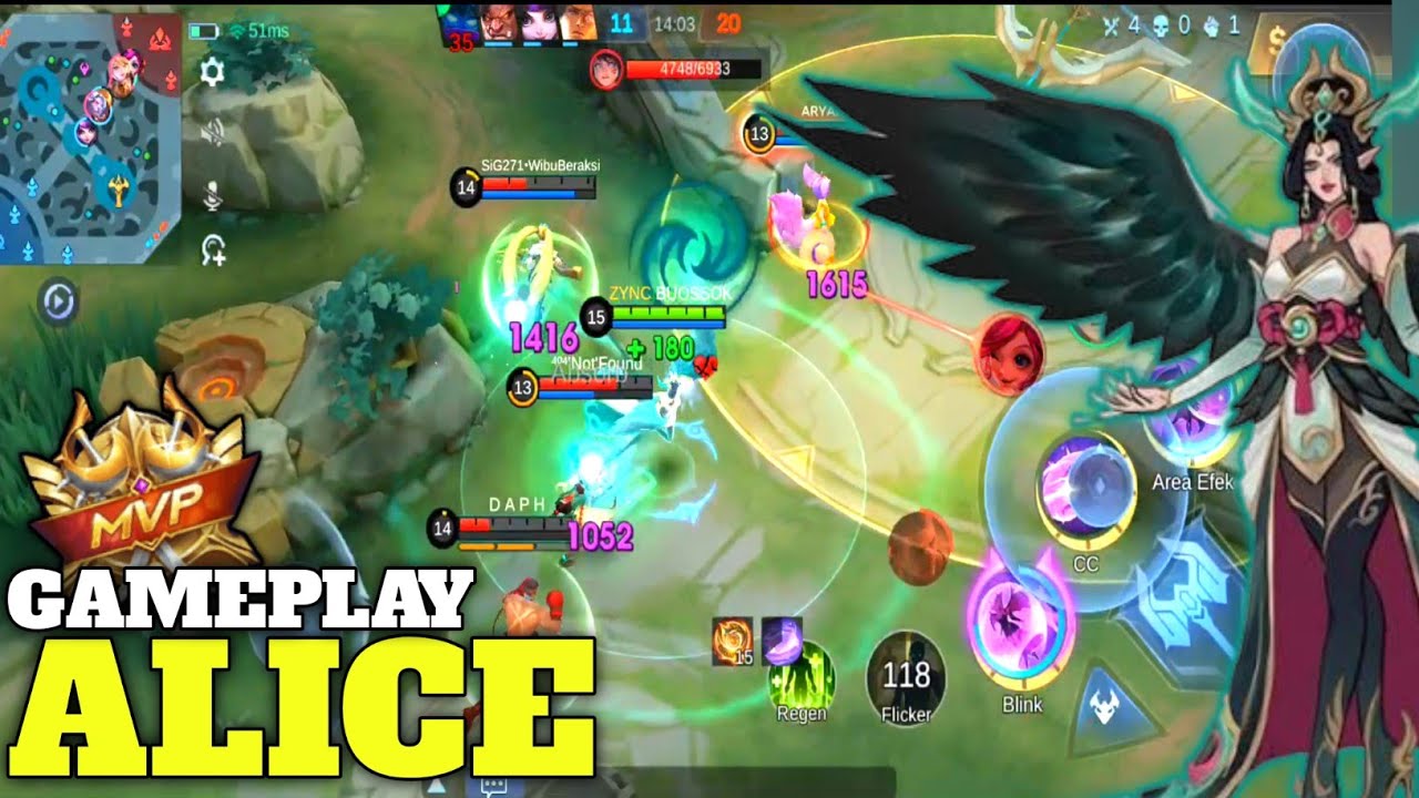 GAMEPLAY ALICE EXP 2024!! COMBO ALICE SOLO RANK - MOBILE LEGENDS - YouTube
