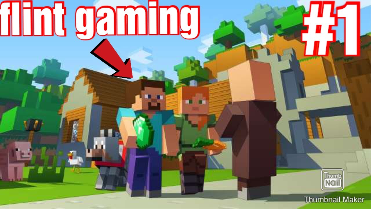 I start my survival series in Minecraft gameplay #1 flint gaming - YouTube