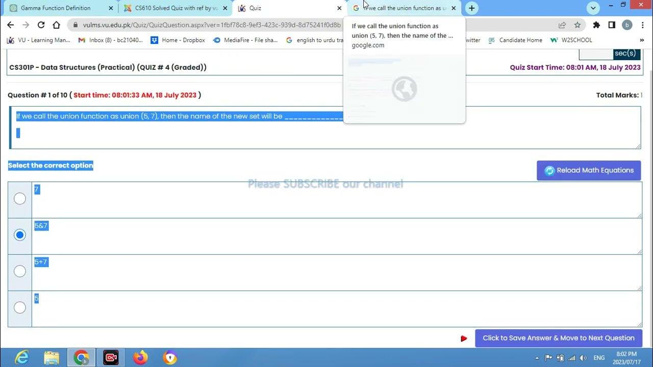 CS301(Practical) Graded quiz no 4 Spring 2023||CS301P Graded Quiz N o 4 ...