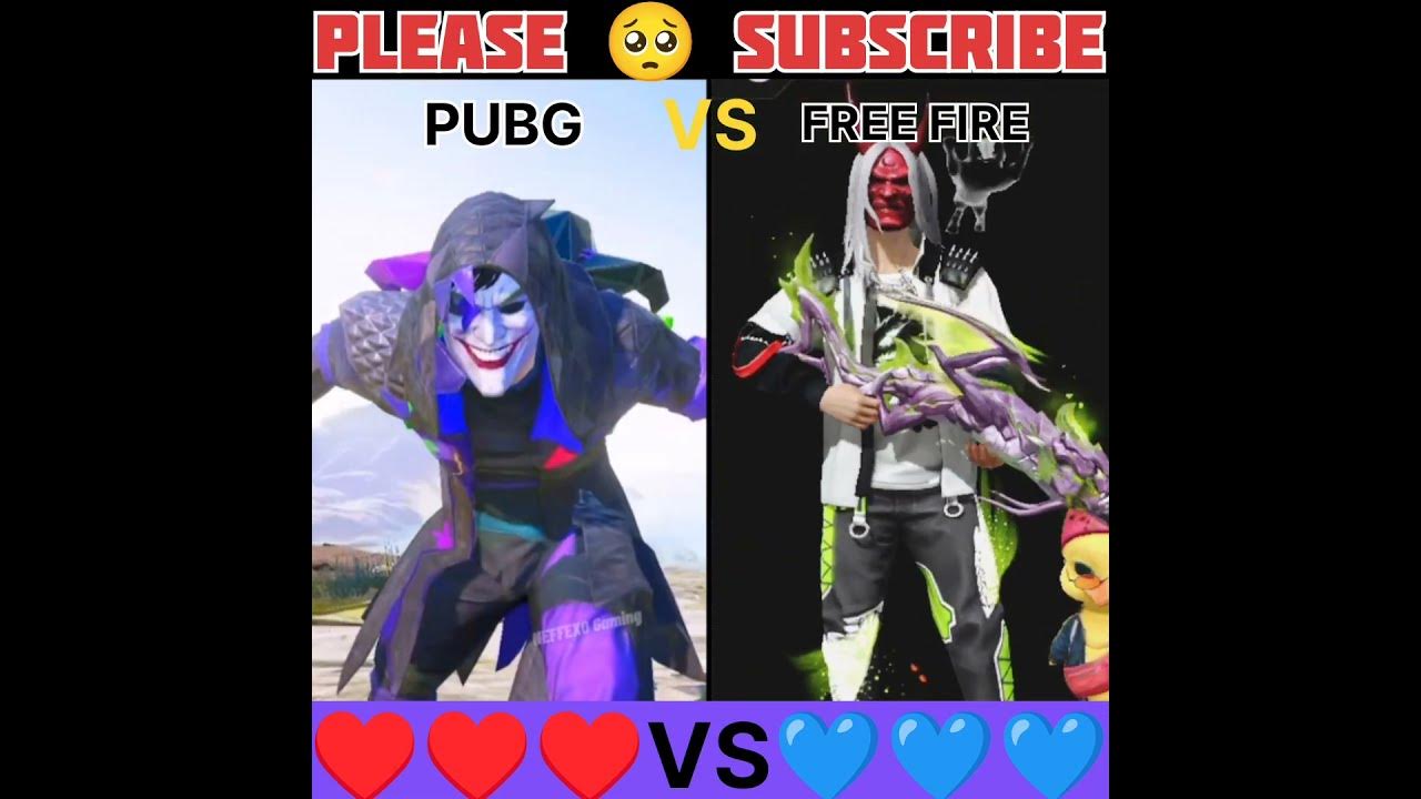 Bubg ♥️vs 💙 Free Fire 🔥 Youtube Shorts New Viral Treding Video A3 A4 A5