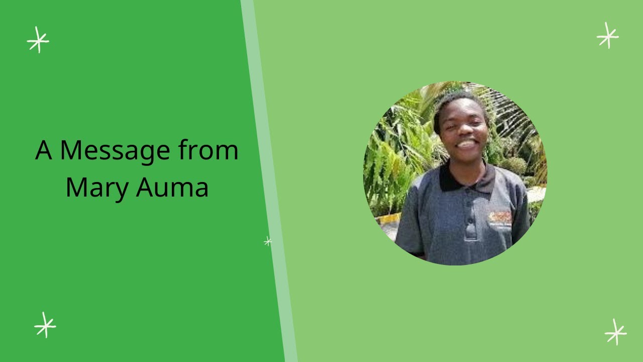 A Message of Gratitude from Mary Auma - YouTube
