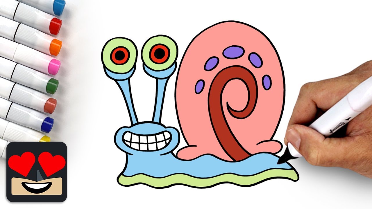 How To Draw Gary the Snail | Spongebob Squarepants - YouTube