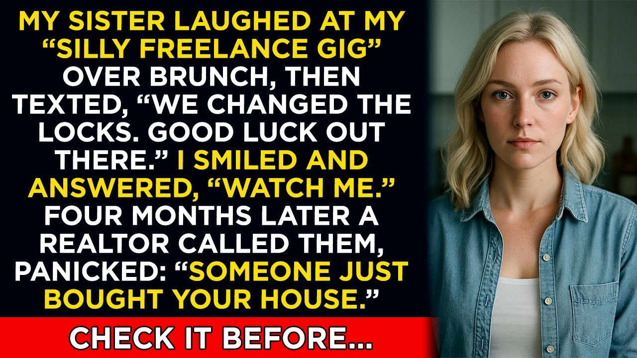 My sister laughed at my “silly freelance gig” over brunch, then texted ...