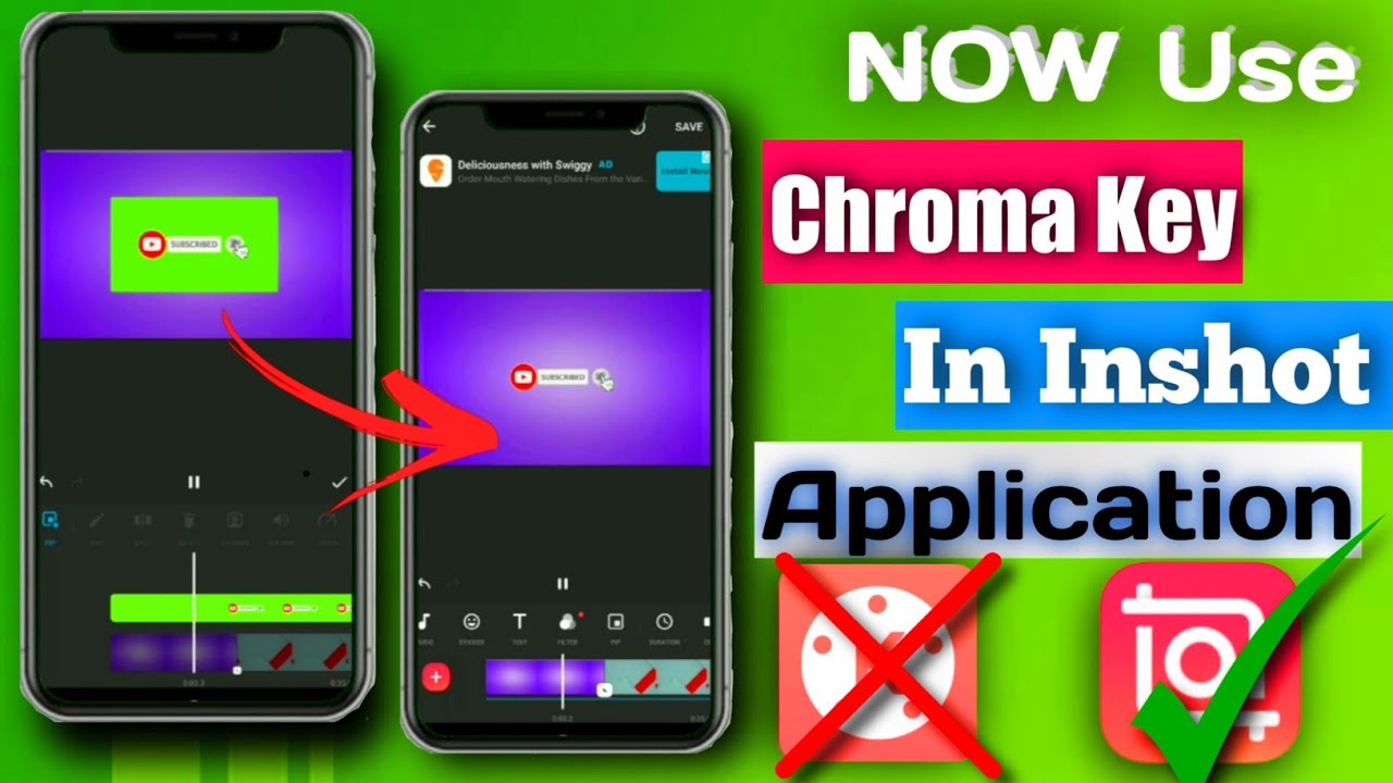 how to add green screen in inshot || in kinemaster | editing green ...