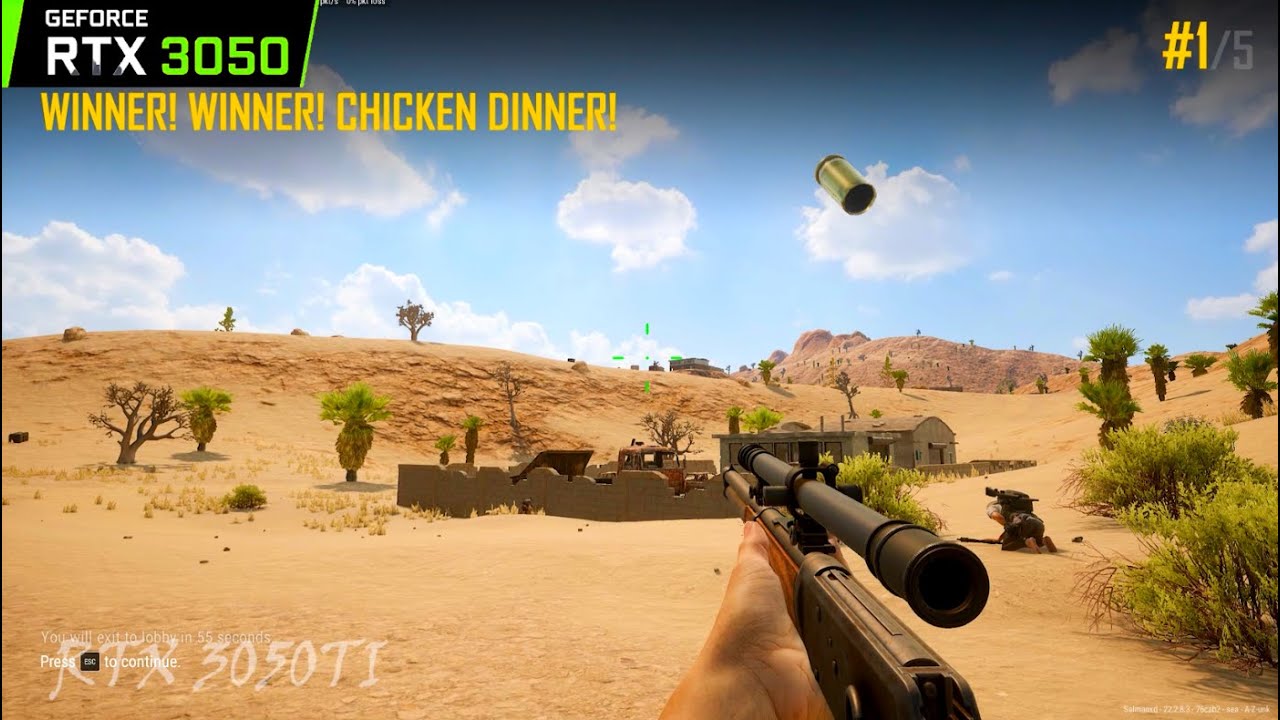 PUBG : RTX 3050 8GB 4k 60 fps ( HIGH Graphics ) - YouTube