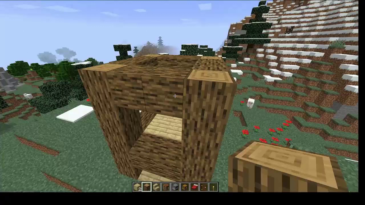 Quick starter hut tutorial minecraft - YouTube