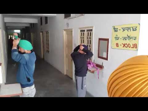 Tying Turban Punjab style Paonta sahib Himachal Pradesh india by Baljinder Singh international